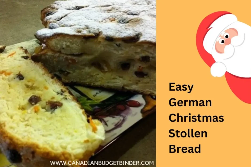 Easy German Christmas Stollen Bread