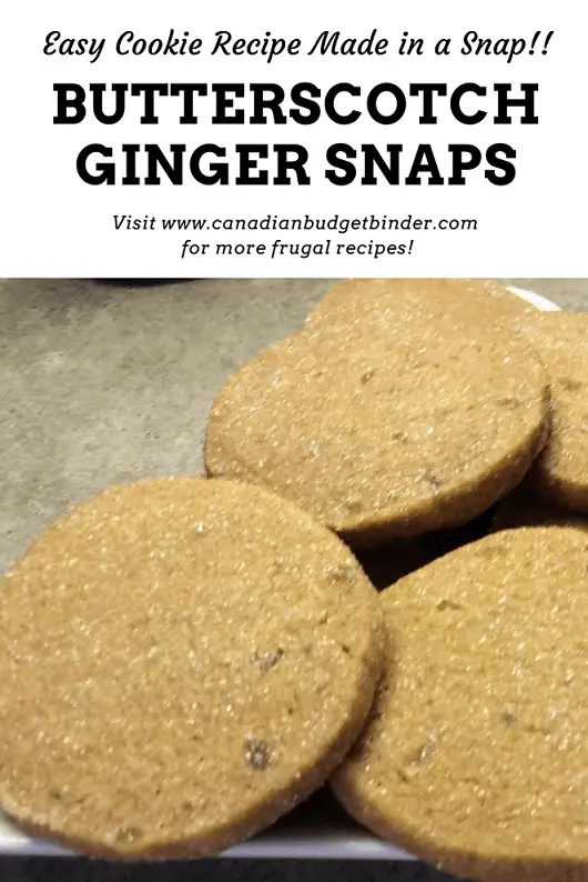 Festive Butterscotch Ginger Snaps Cookies