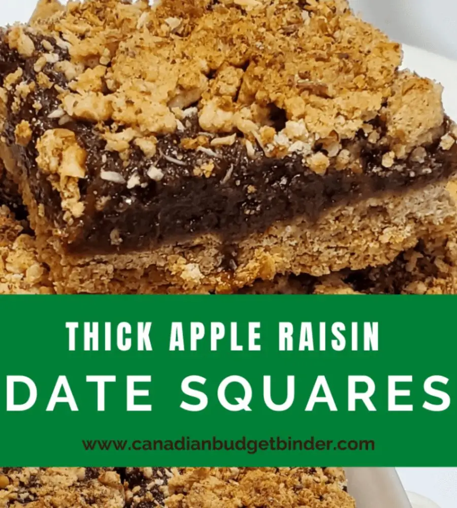 Make Apple Raisin Date Squares Quick & Easy - Canadian Budget Binder ...